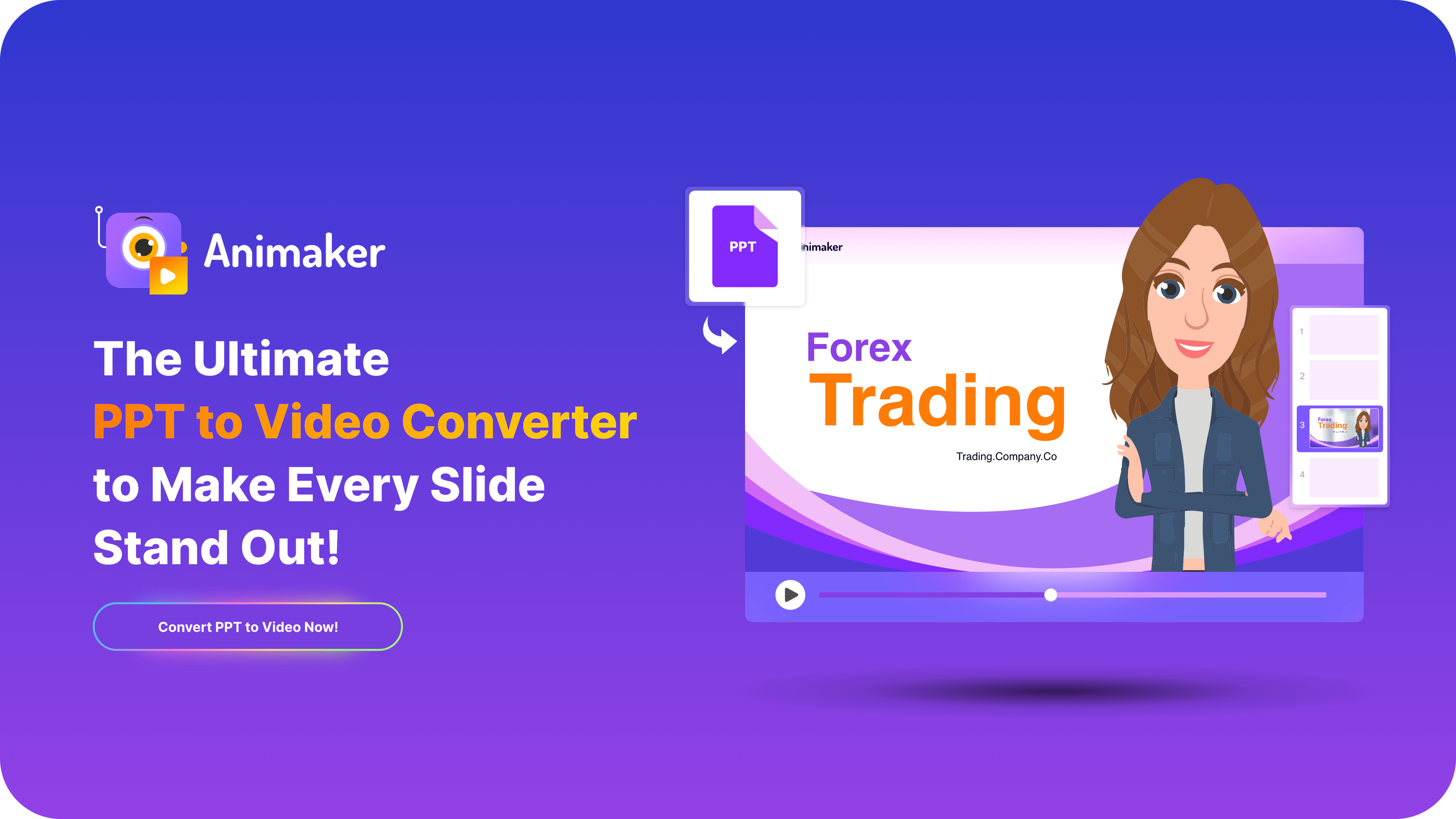 PPT to Video Converter – Turn Boring PPTs into Stunning Animated Videos!